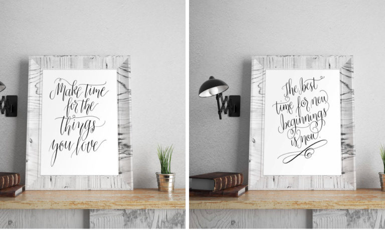 Words To Live By + New Calligraphy Prints - Happy Hands Project