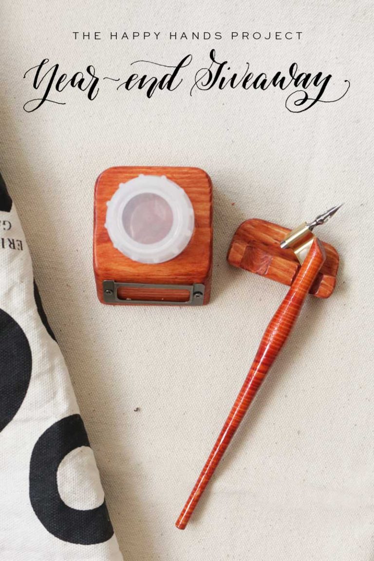 The Calligraphy Oblique Holder Year-end Giveaway - Happy Hands Project