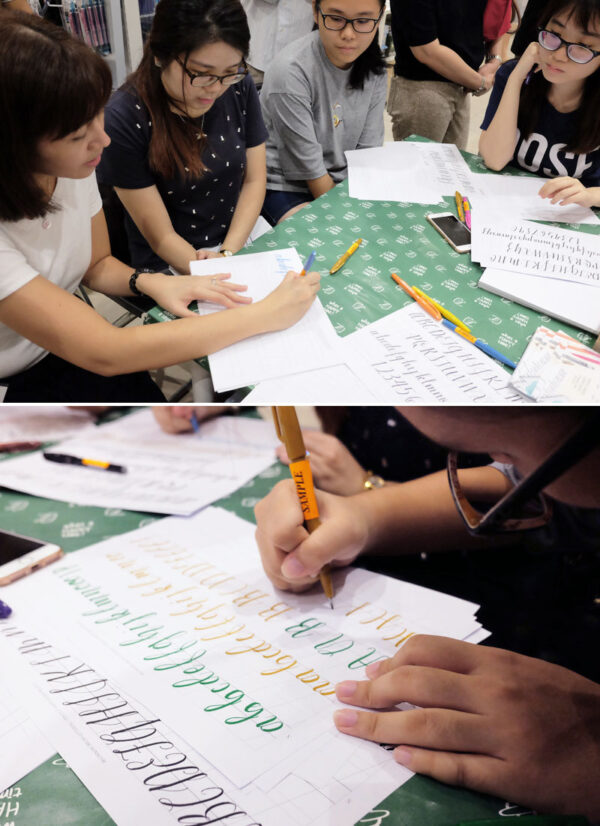 Brush Lettering Workshops with Pentel Singapore | Happy Hands Project