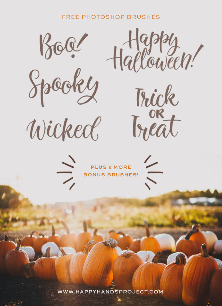 Free Photoshop Brushes For Halloween - Happy Hands Project
