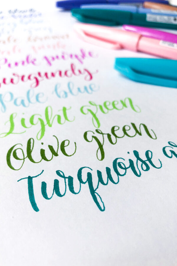 The New Colors of Pentel Brush Sign Pens - Happy Hands Project