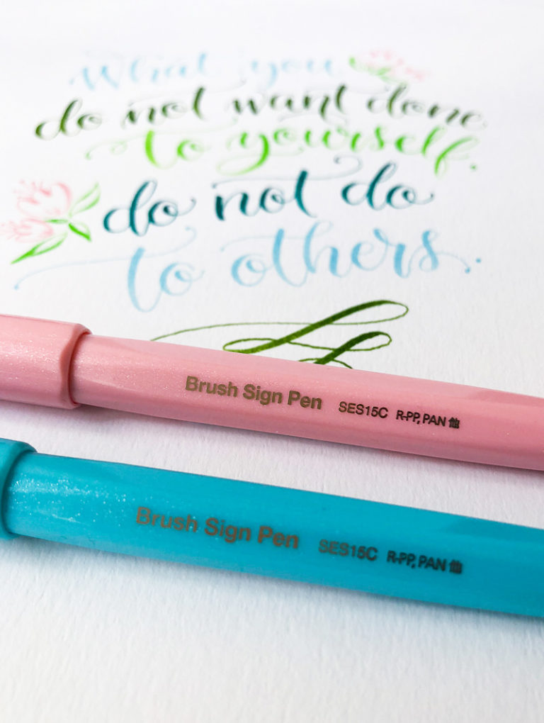 The New Colors of Pentel Brush Sign Pens - Happy Hands Project