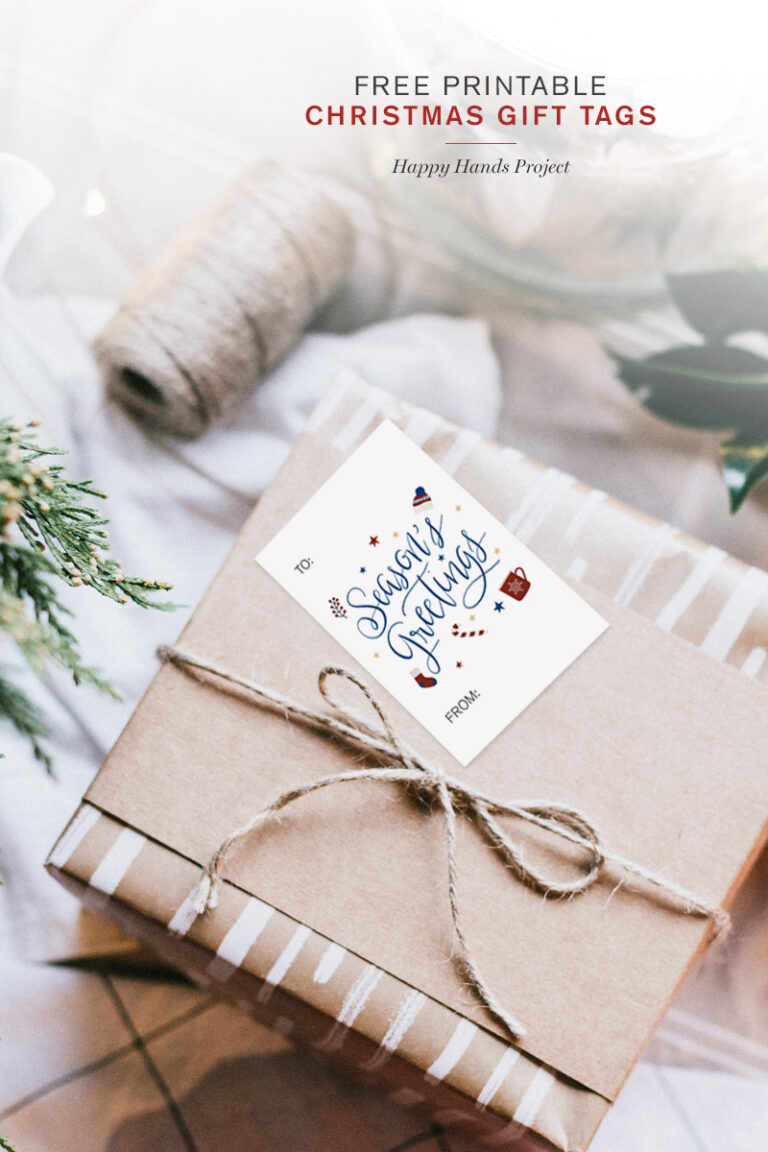 Free Printable Christmas Gift Tags - Happy Hands Project