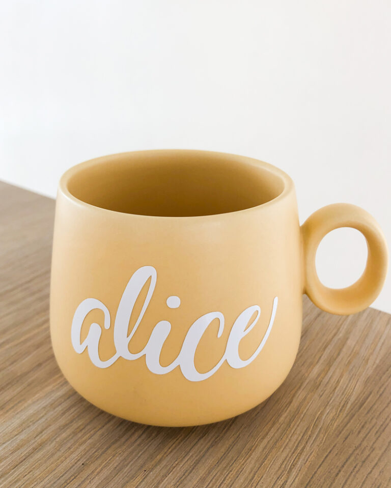 Calligraphy Printed Coffee Mugs | Happy Hands Project